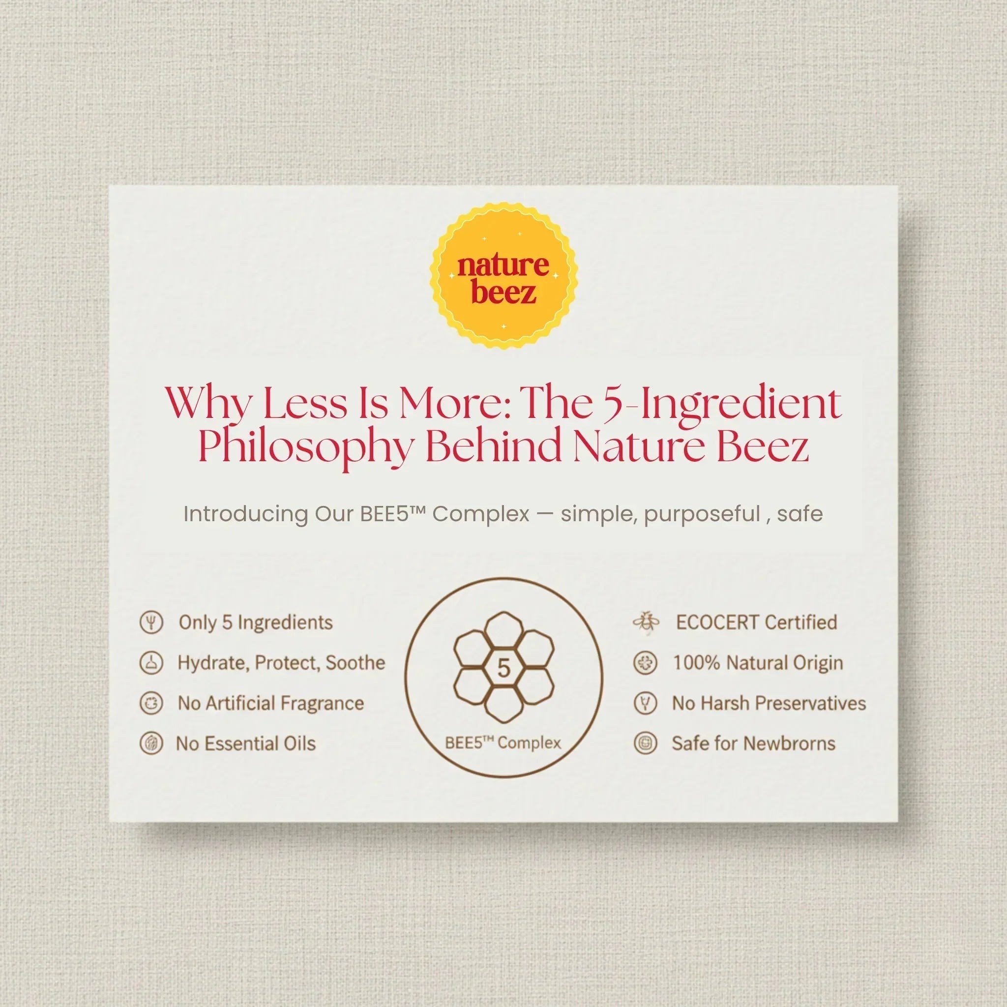 5-Ingredient Baby Care | Nature Beez Minimal Formulas